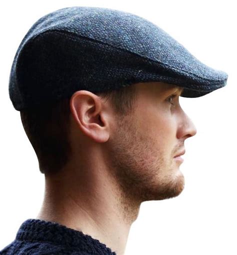 Hanna Hats Donegal Touring Flat Cap 100 Wool Tweed Mens Driving Cap
