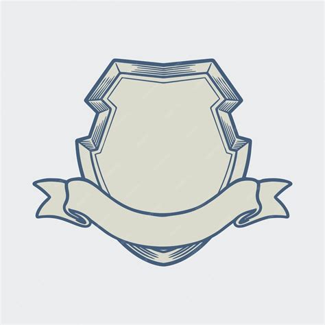 Premium Vector Ribbon Emblem Shield Logo Element Illustration Vector