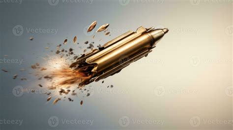 Bullet In Slow Motion Leaving A Trail Of Fire Smoke And Debris Behind Bullet In Slow Motion Leaving A Trail Of Fire Smoke And Debris Behind