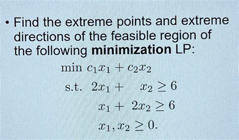 Solved Find The Extreme Points And Extreme Directions Of The