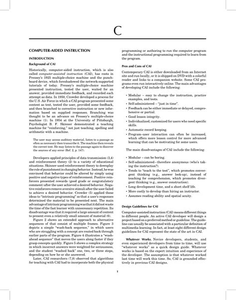 Pdf Computer Aided Instruction