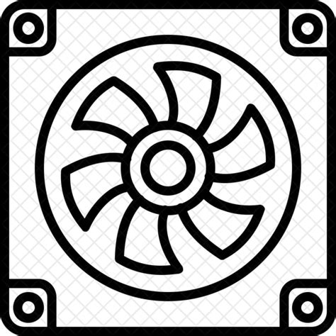 Cpu Fan Icon Download In Line Style