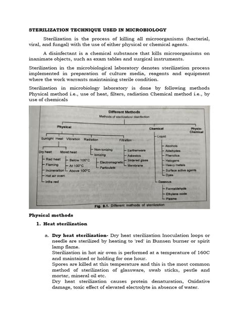 Sterilization Techniques Pdf Sterilization Microbiology Disinfectant