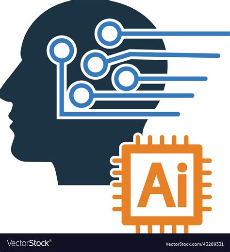 Ai Artificial Intelligence Digital Icon Glyph Vector Image