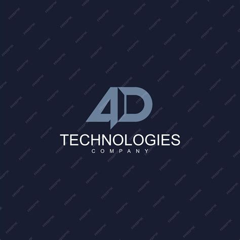 premium vector 4d technologies logo design vector