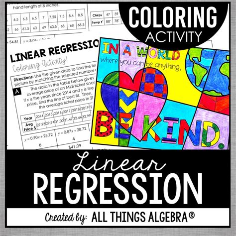 Linear Regression Coloring Activity All Things Algebra®