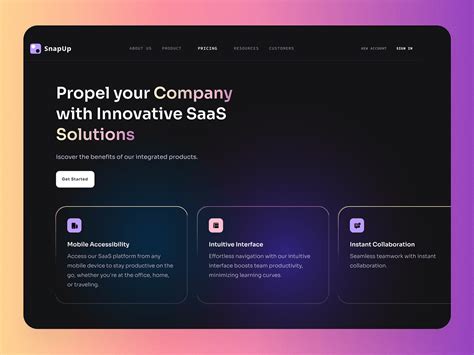 Website Saas UX UI Web Design Behance