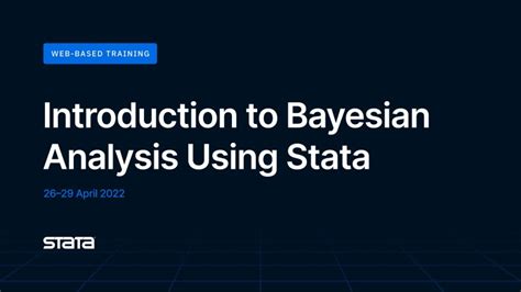 Statacorp Llc On Linkedin Introduction To Bayesian Analysis Using Stata