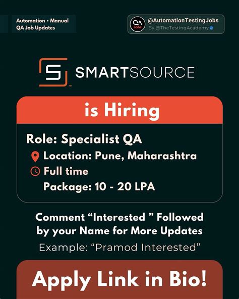Automation Testing Jobs • Qa • Career Do Follow For Daily Job Updates