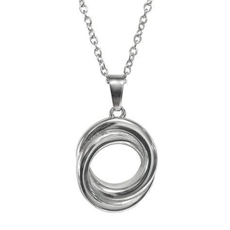 Circular Knot Ash Pendant Stainless Steel