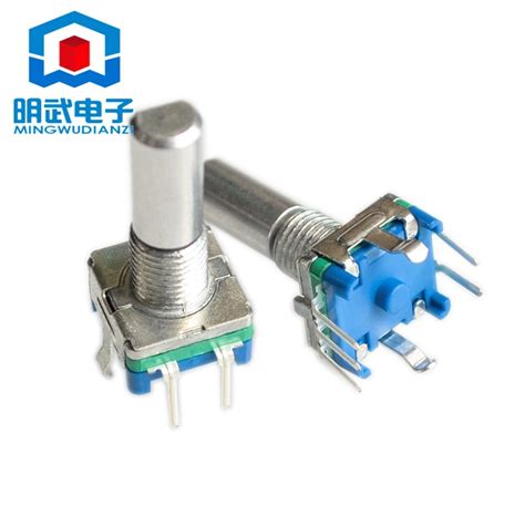 Rotary Encoder Encoder Switch Ec11 Audio Digital Potentiometer พร้อมสวิตช์ห้าขาความยาว 20 มม