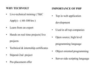 Web Development With Php PPTX