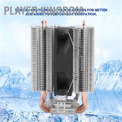 4 ท่อความร้อน Cpu พัดลมหม้อน้ำคูลเลอร์ระบายความร้อนสำหรับ Intel Lga Amd 1366 1155 775 Shopee