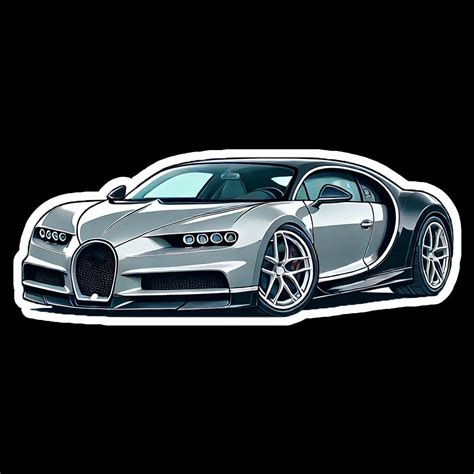 Chiron Vinyl Sticker Hypercar Decal For Car Enthusiasts Bugatti