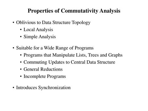 Ppt Commutativity Analysis A New Analysis Framework For Parallelizing Compilers Powerpoint