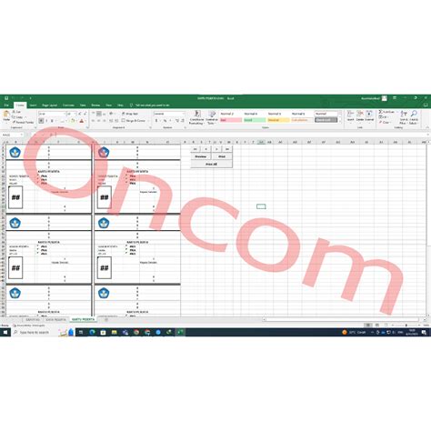 Jual Aplikasi Excel Kartu Peserta Ujian Otomatis Shopee Indonesia