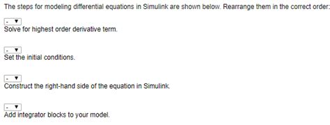 Solved The Steps For Modeling Differential Equations In