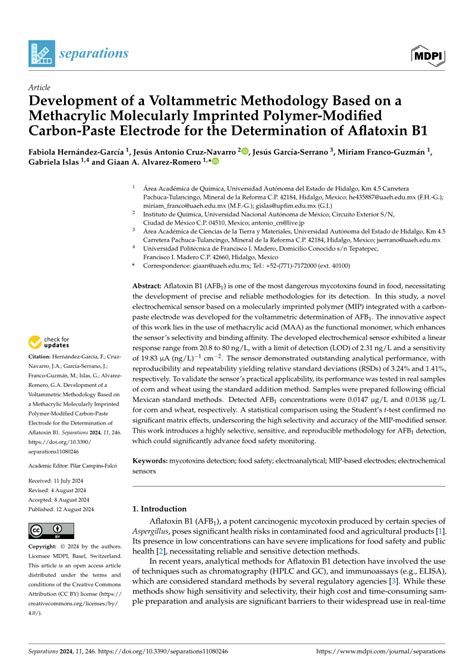 Pdf Development Of A Voltammetric Methodology Based On A Methacrylic Molecularly Imprinted