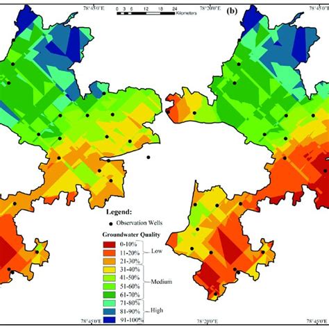 Ab Groundwater Quality Index Maps Based On A Conventional Method Download Scientific