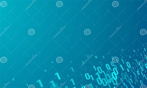 Binary Digits On The Blue Background Stock Illustration Illustration