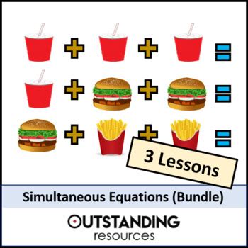 System Of Equations Simultaneous Equations BUNDLE By Outstanding Resources