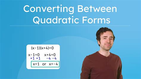 converting between quadratic forms algebra for teens youtube