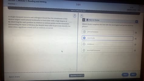Section 1 Module 1 Reading And Writingdirections201 Highlights 2 No