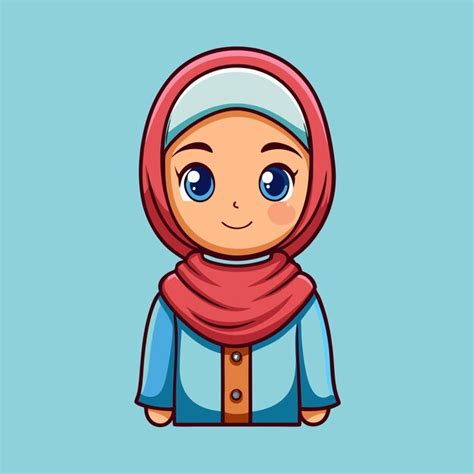 Hijab Cartoon Drawing Vectors And Illustrations For Free Download