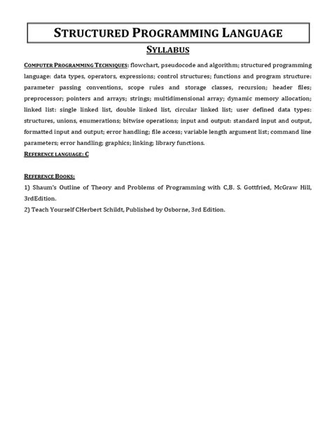 Structured Programming Language Handnote | PDF | Computer Programming | Algorithms
