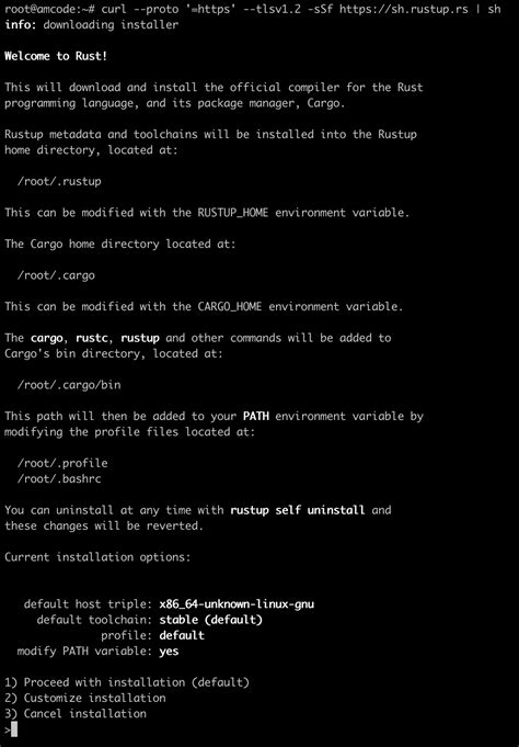 [rust] 기본 1 rust 개발환경 구축 for linux macos unix