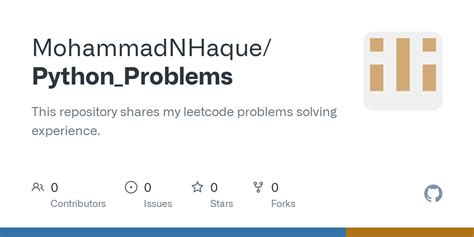 Github Mohammadnhaquepythonproblems This Repository Shares My