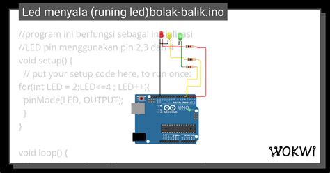 Led Menyala Runing Ledbolak O Wokwi Esp32 Stm32 Arduino