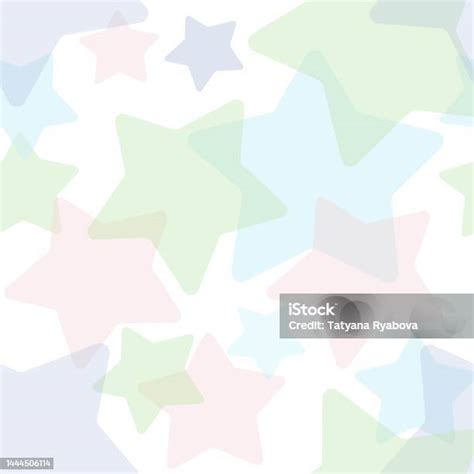다양한 크기의 컬러 반투명 별의 매끄러운 패턴 흰색 배경에 0명에 대한 스톡 벡터 아트 및 기타 이미지 0명 귀여운 그래픽 프린트 Istock