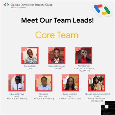 Chibuikem Okpechi On Linkedin Gdsc Babcock Team Leads 🤩