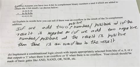 solved 346 assume you have two 4 bit 2s complement binary