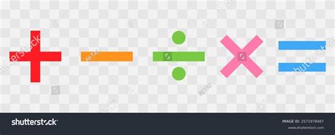 Math Symbols Icon Set Basic Mathematical Stock Vector Royalty Free 2571978487 Shutterstock