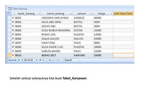Membuat Database Sederhana Dengan Msaccess 2007 Pptx