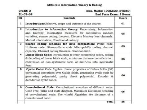 Information Theory And Codingpptx