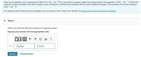 Solved What Is The Dielectric Constant Of The Slabwhen An