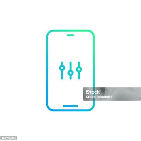 mobile phone settings gradient line icon the icon is suitable for web design mobile apps ui ux