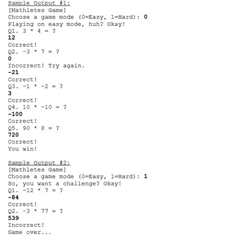 Solved Assignment C Mathletes Game With The Introduction Chegg