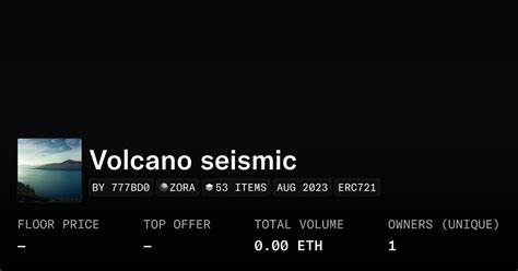 Volcano Seismic Collection Opensea