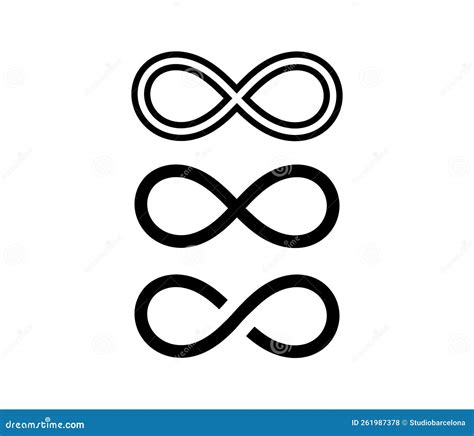 Infinity Loop Shapes Symbols Icons On White Background Stock Vector Illustration Of Infinite