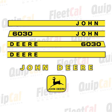 John Deere 6030 Tractor Hood Marking Decal Set Truck And Equipment Decals