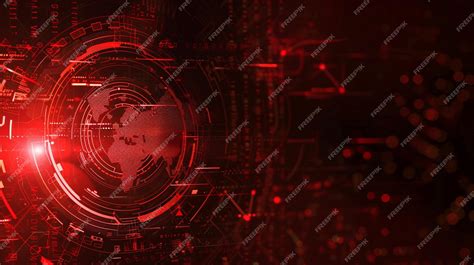 Secure Data Cybersecurity Hacker Prevention System On Red And Black