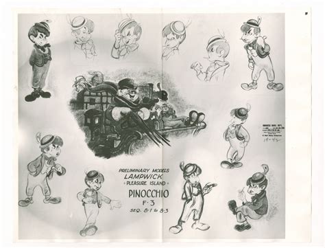Pinocchio Photostat Model Sheet Id Janmodel20029 Van Eaton Galleries
