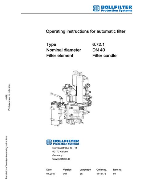 2140 Bollfilter Lo Filter Pdf Valve Personal Protective Equipment
