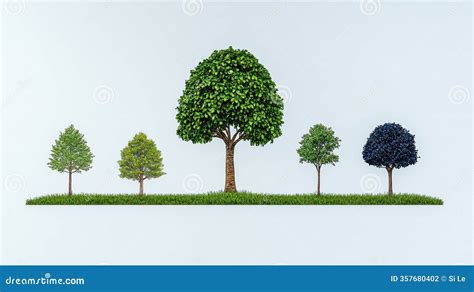 Timeless Growth A Symbolic Tree Depicting Life S Journey With Indicators Of Age And Growth In