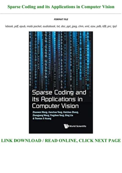 Pdf Sparse Coding And Its Applications In Computer Vision Pre Order