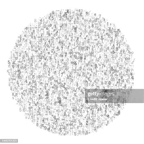Random Small Math Symbols And Digits In Gray Scale Circle Shape High Res Vector Graphic Getty